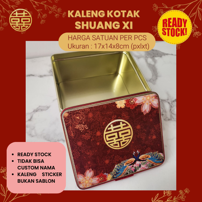 Jual Kaleng Kotak Sangjit Hampers Sangjit Tin Sticker Wedding ...