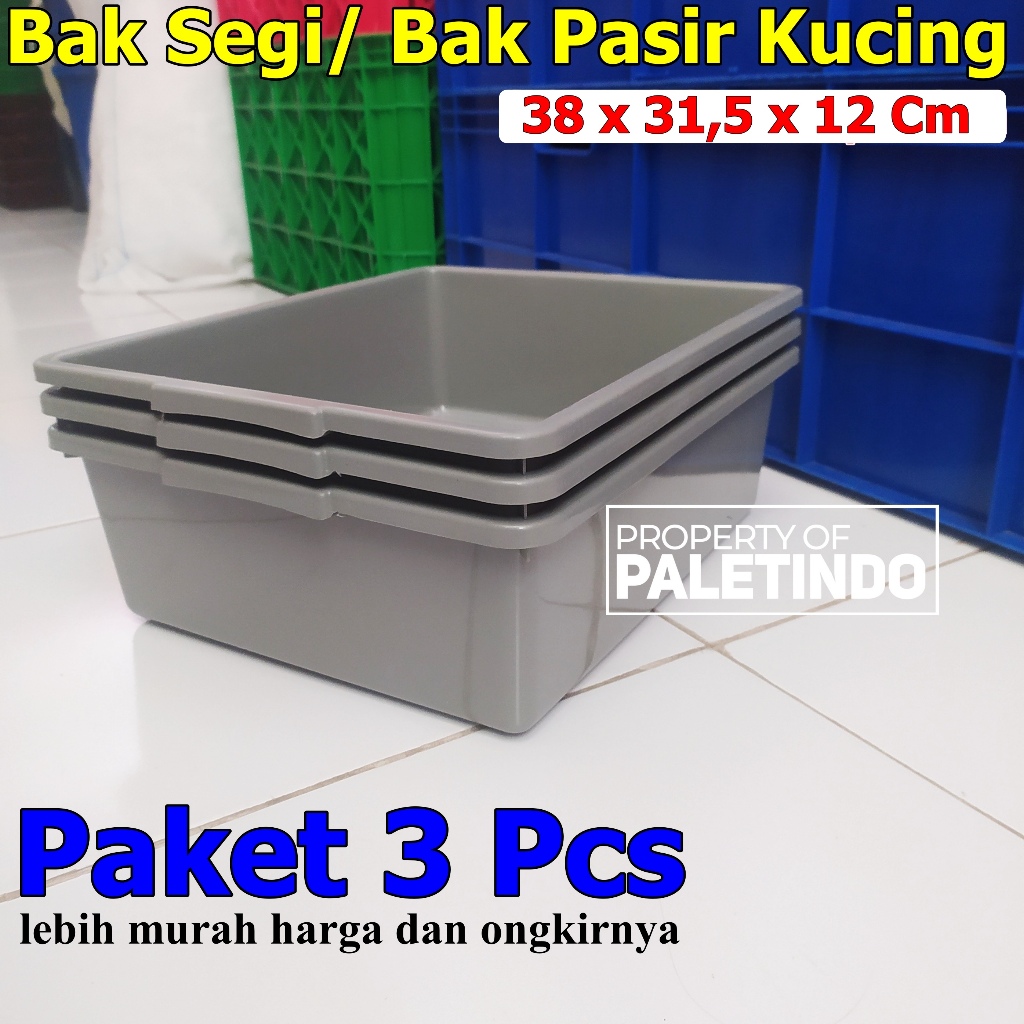 Jual PAKET 3 PCS Bak Segi / Baskom Persegi/ Bak Pasir/ Baki Hidroponik ...