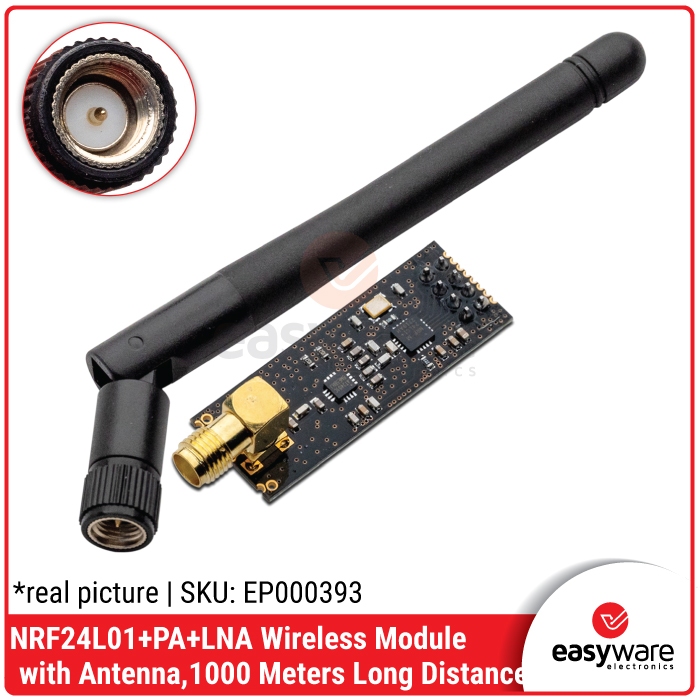 Jual NRF24L01 PA LNA SMA Wireless Transceiver Antenna 2.4Ghz 1 Km | Shopee Indonesia
