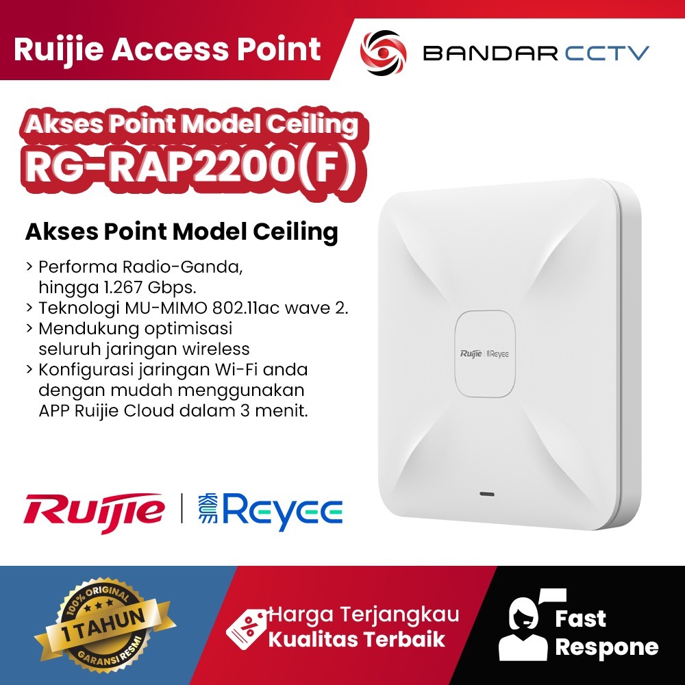 Jual Ruijie Reyee RG RAP2200 F Dual Band Gigabit Access Point | Shopee ...