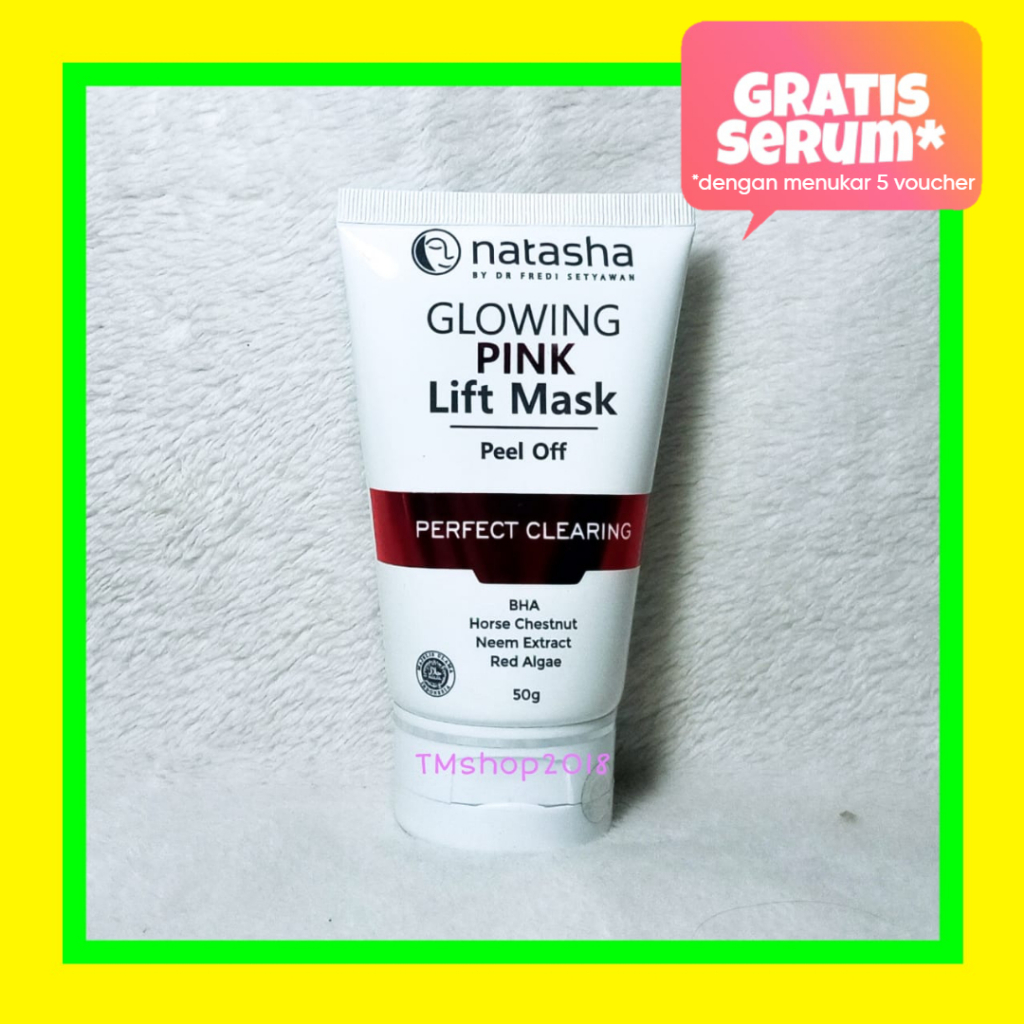 Jual Natasha Skincare Glowing Pink Lift Mask Peel Off Perfect Clearing ...