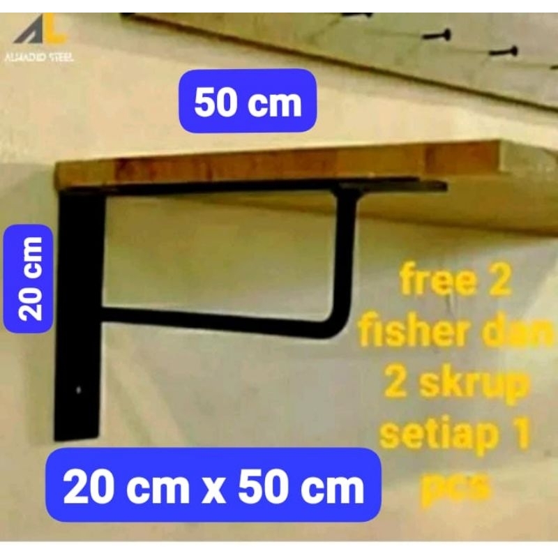 Jual siku ambalan dinding bracket siku besi rak siku ambalan rak ...