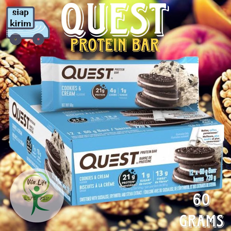 Jual QUEST PROTEIN BAR - ORI USA | Shopee Indonesia