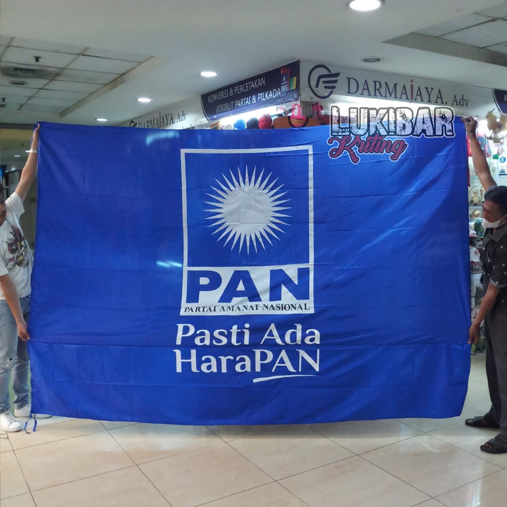 Jual bendera partai PAN ukuran 2x3 meter | Shopee Indonesia