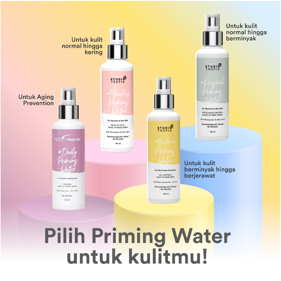 Jual STUDIO TROPIK Original // Flawless // Balance Priming Water 30ml dan 150ml | Shopee Indonesia