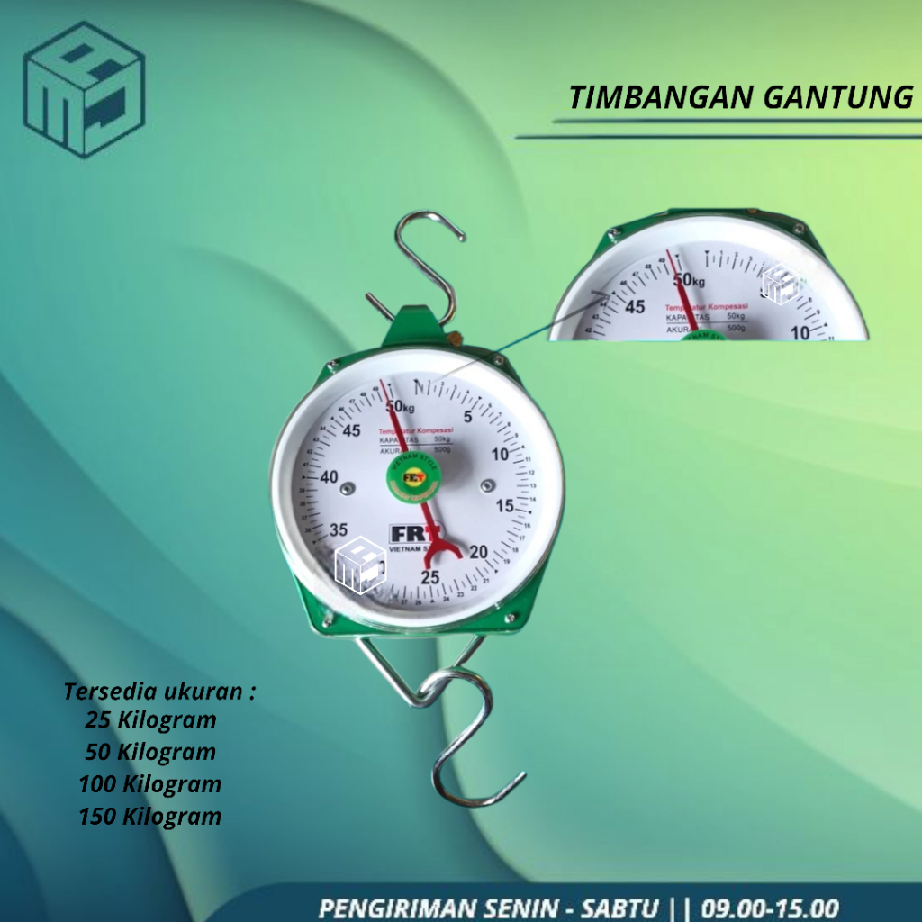 Jual Timbangan Gantung 25KG/50KG/100KG/150KG Timbangan Dus Jarum | Shopee Indonesia