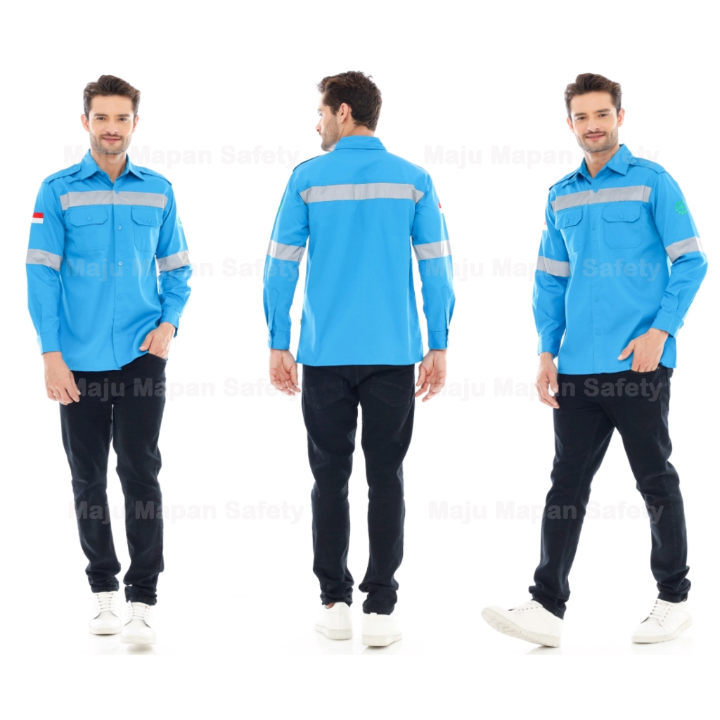 Jual Wearpack Safety Baju Kerja Lapangan Lengan Panjang Merk ATX PLN ...
