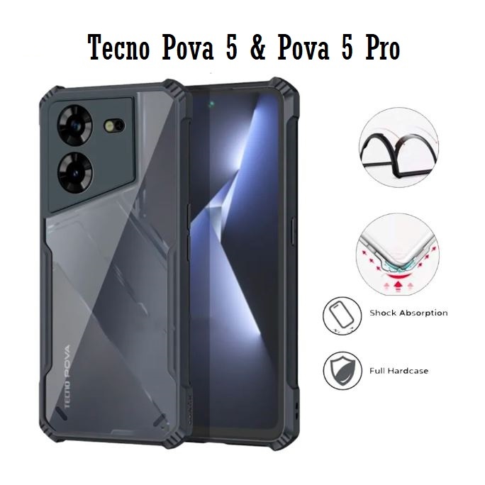 Jual Case Tecno Pova 5 / Pova 5 Pro Shockproof Transparant Hard Back ...