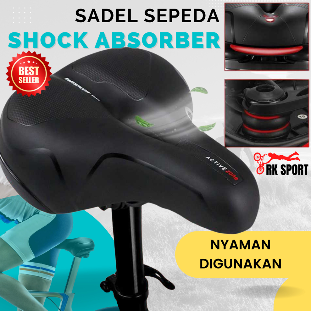 Jual Jok Sepeda Empuk Sadel Sepeda Pakai Shock Bike Saddle Leather ...