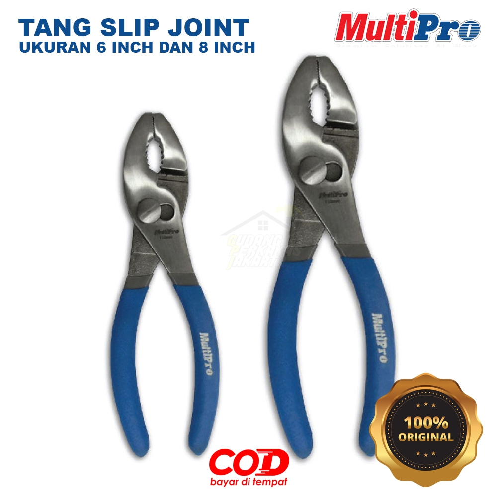 Jual MULTIPRO TANG SLIP JOINT PLIERS 6 INCHI 8 INCHI / TANG SAMBUNGAN ...