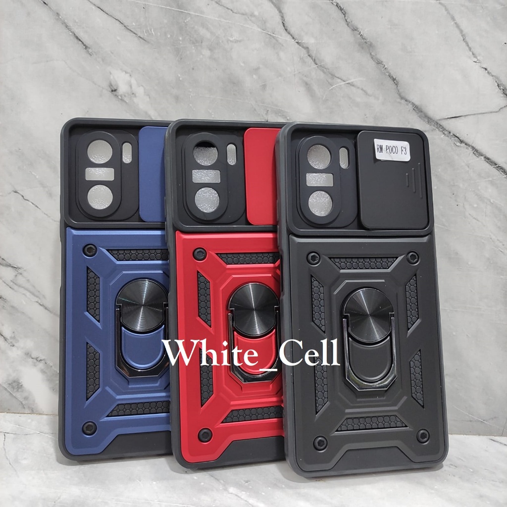 Jual Case Armor Transformer Slide + Ring Xiaomi Poco F3 Poco F4 5G Poco ...