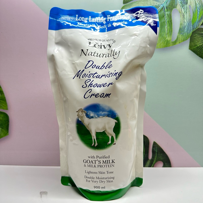 Jual LEIVY NATURALLY DOUBLE MOISTURISING SHOWER CREAM 900ML | Shopee ...