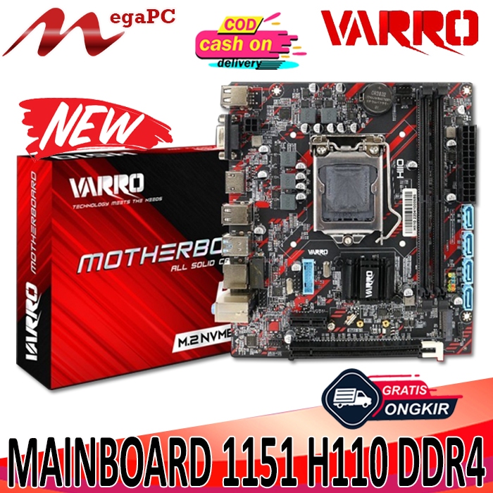 Jual MOTHERBOARD SOCKET 1151 VARRO H110 M.2 NVME SLOT DDR4 | Shopee Indonesia
