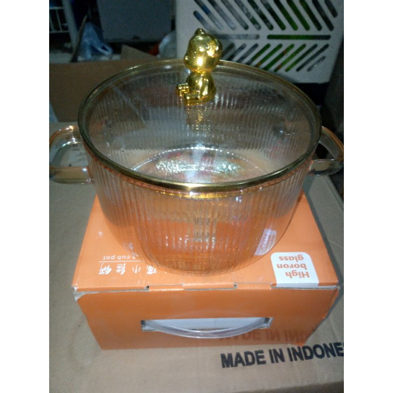 Jual High Boron Glass pot panci tahan api 1.8l | Shopee Indonesia