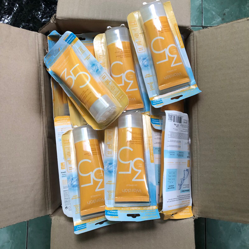 Jual Sunscreen Wardah spf 35 pa+++ gel kuning 40ml | Shopee Indonesia