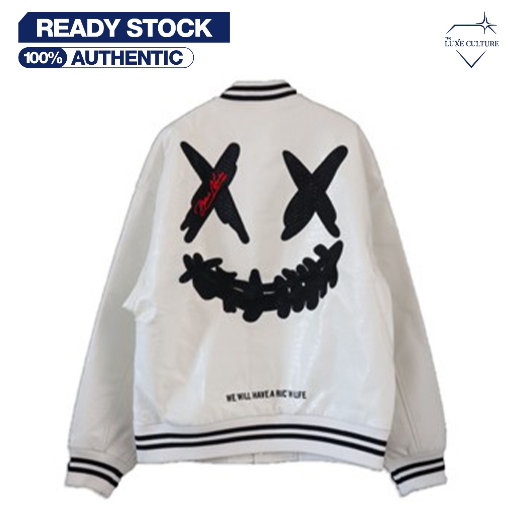Jual Ricky Is Clown Embro White Varsity Jacket / Jaket Varsity Branded ...
