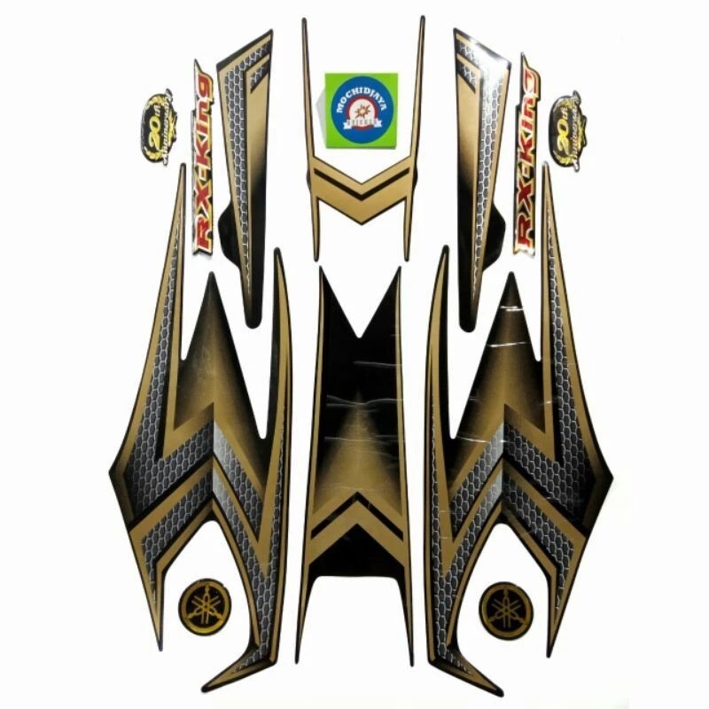 Jual Lis Striker Yamaha RX KING 2004 SE Gold Full Set Emblem Box Aki ...