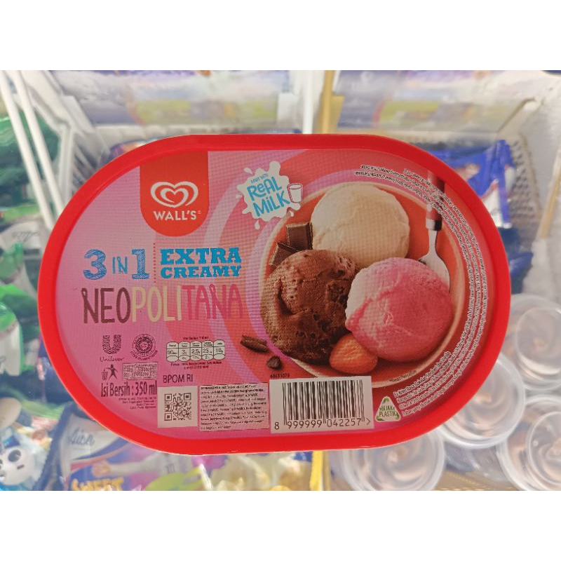 Jual Ice Cream Walls Neopolitan 350 ML | Shopee Indonesia