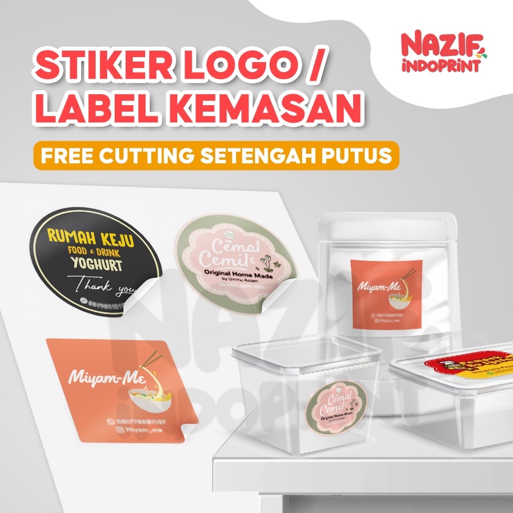 Jual | FREE DESIGN | Stiker Logo Makanan / Stiker Kemasan Makanan ...