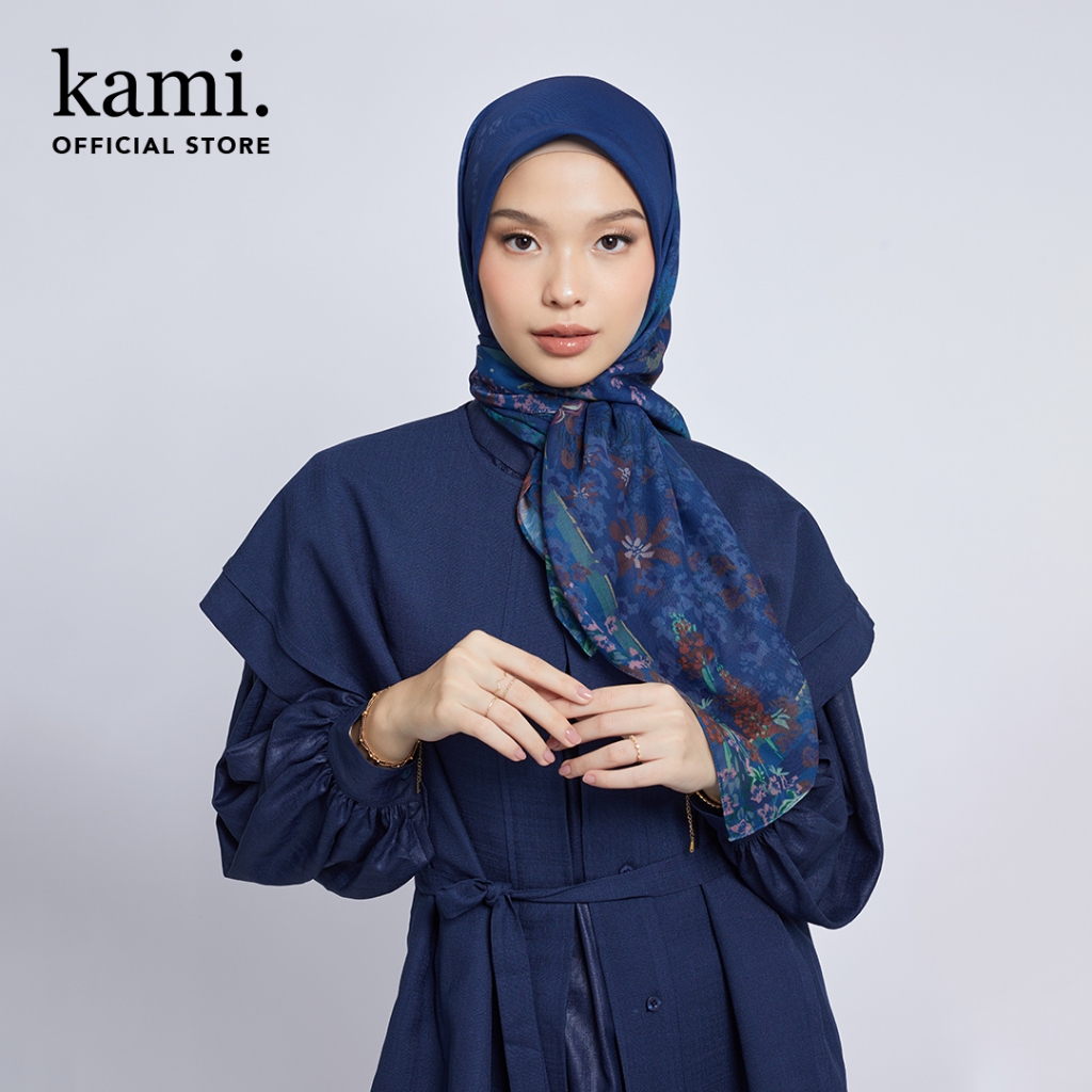 Jual Kami Primavera Signature Scarf Navy Hijab Segi Empat Paris ...