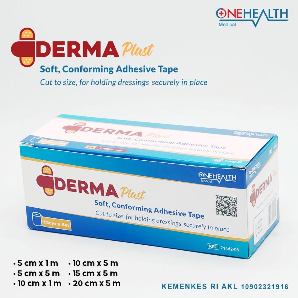 Jual Onehealth Dermaplast Adhesive Tape 5cmx5m Plester Penutup Luka ...