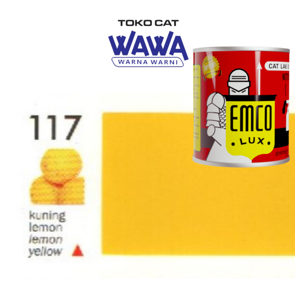 Jual Emco Lux cat kayu dan besi sintetis KUNING LEMON _"SEGITIGA"_ 1kg ...