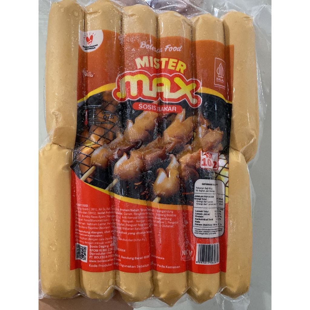 Jual Mister Max Sosis Bakar Mini/Sosis Daging Ayam (12bj) 500 Gram ...