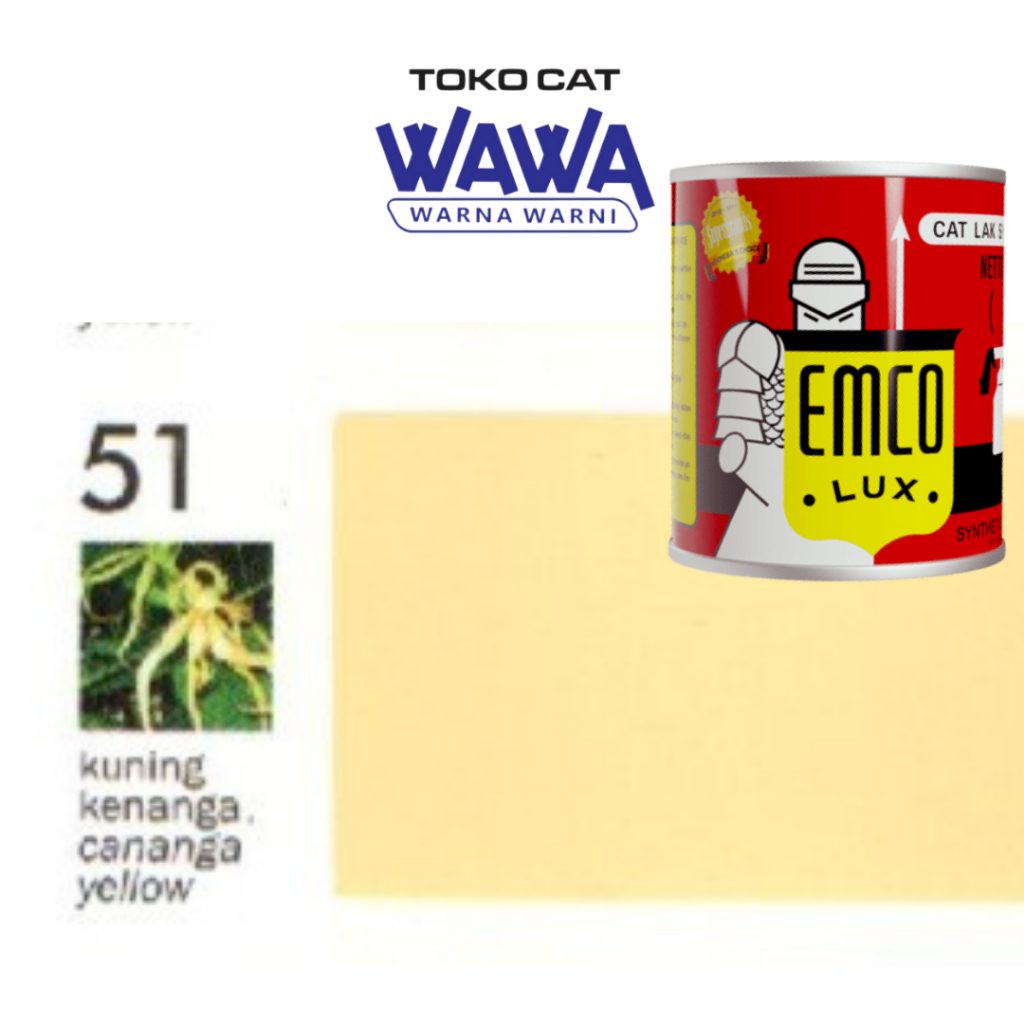 Jual Emco Lux cat kayu dan besi sintetis KUNING KENANGA 51_ 1kg ...