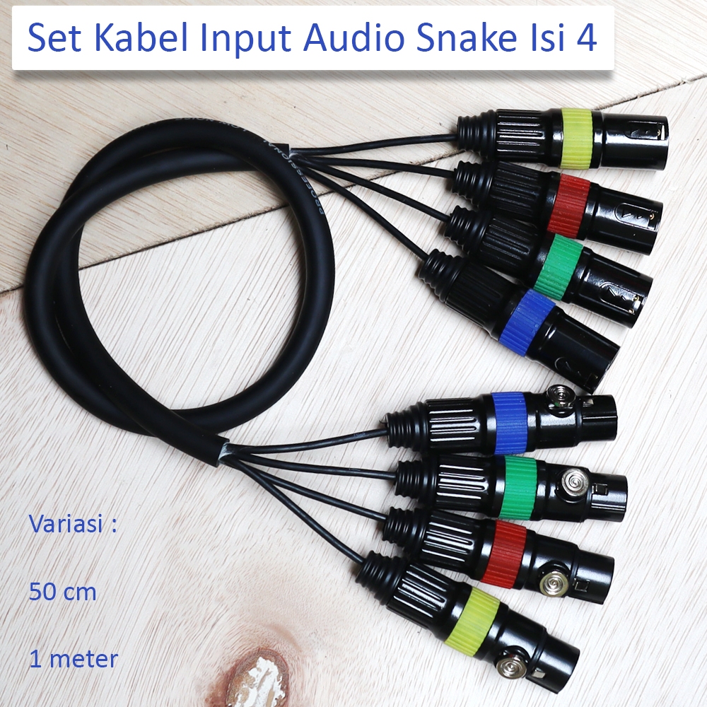 Jual Set Kabel Snake Apollo Isi 4 Kabel Input Jack Canon Geisler Kabel ...