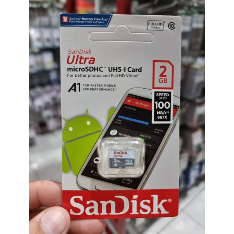 Jual Sandisk Ultra 100MPS MicroSD UHS-I Card class 10 Micro SD 2GB kartu memory kartu memori ...