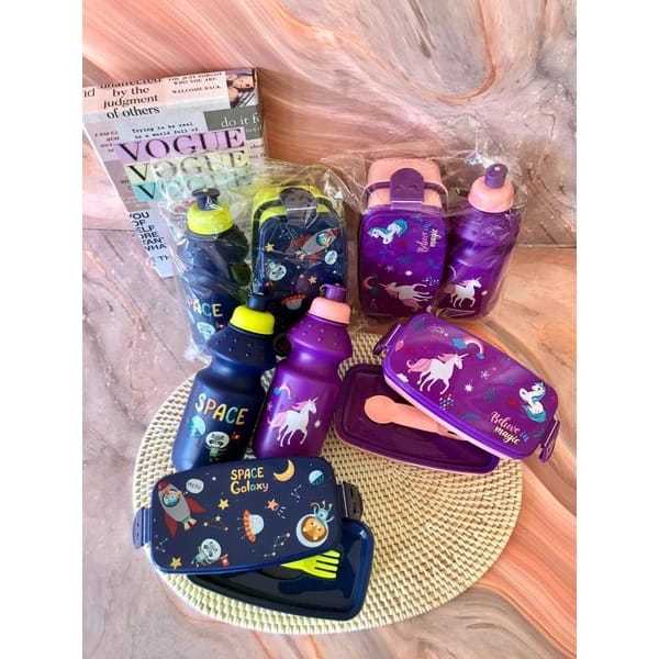 Jual LUNCHBOX PERSEGI PANJANG / KOTAK BEKAL MAKAN SIANG ANAK SET ...