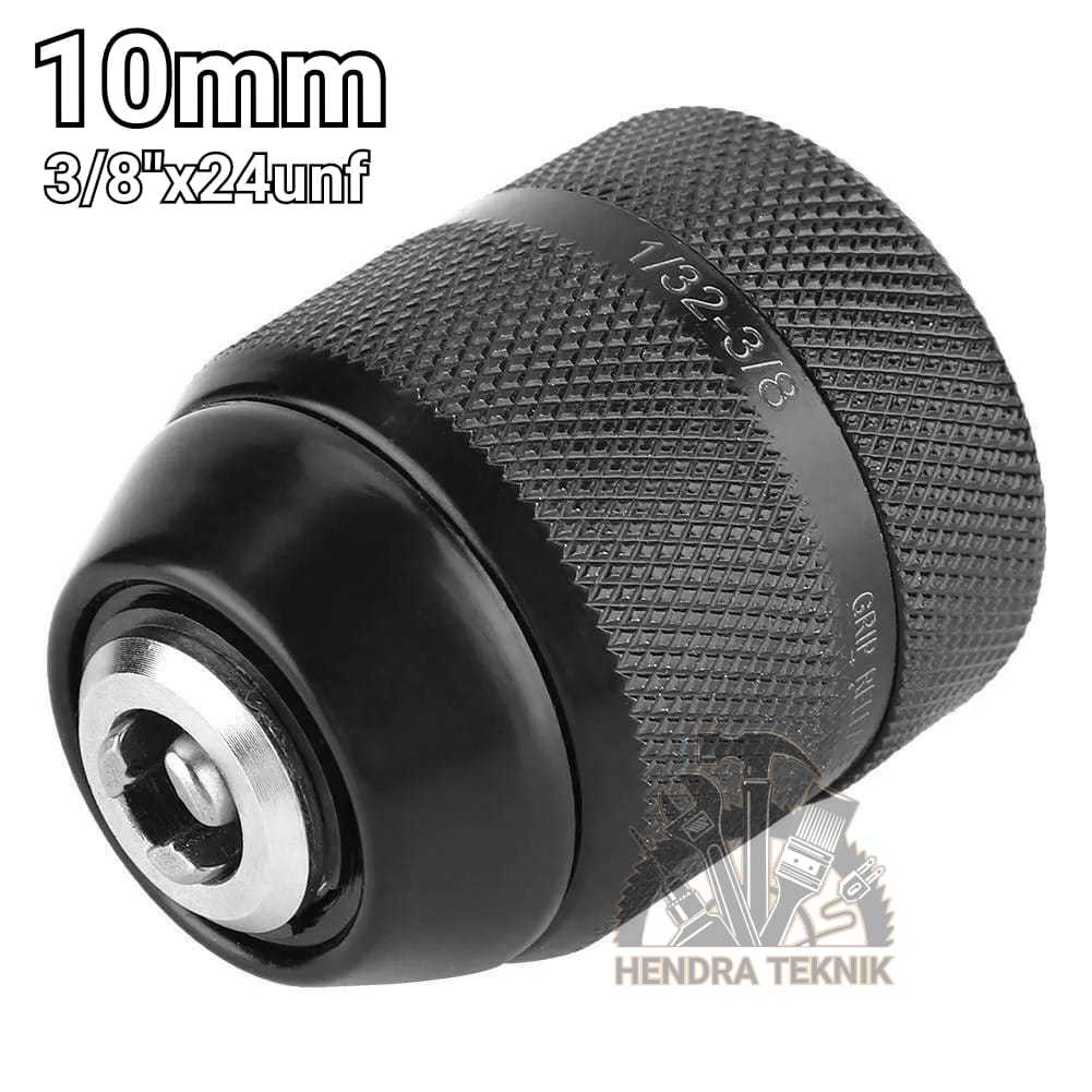 Jual KEPALA BOR 10MM BESI KEYLESS HD DRAT TANPA KUNCI KEY LESS KEPALA ...