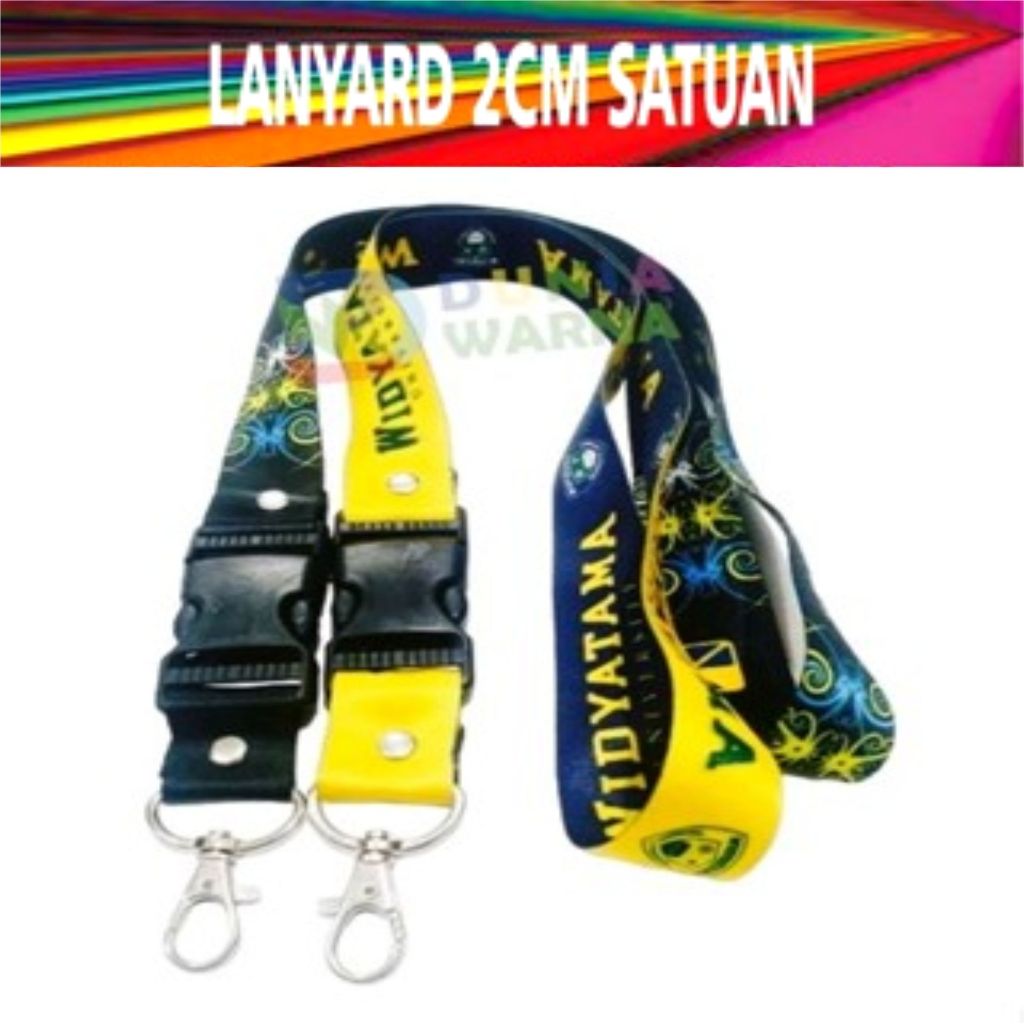 Jual Cetak tali lanyard custome printing sublim 2,5 cm sublim tali id ...