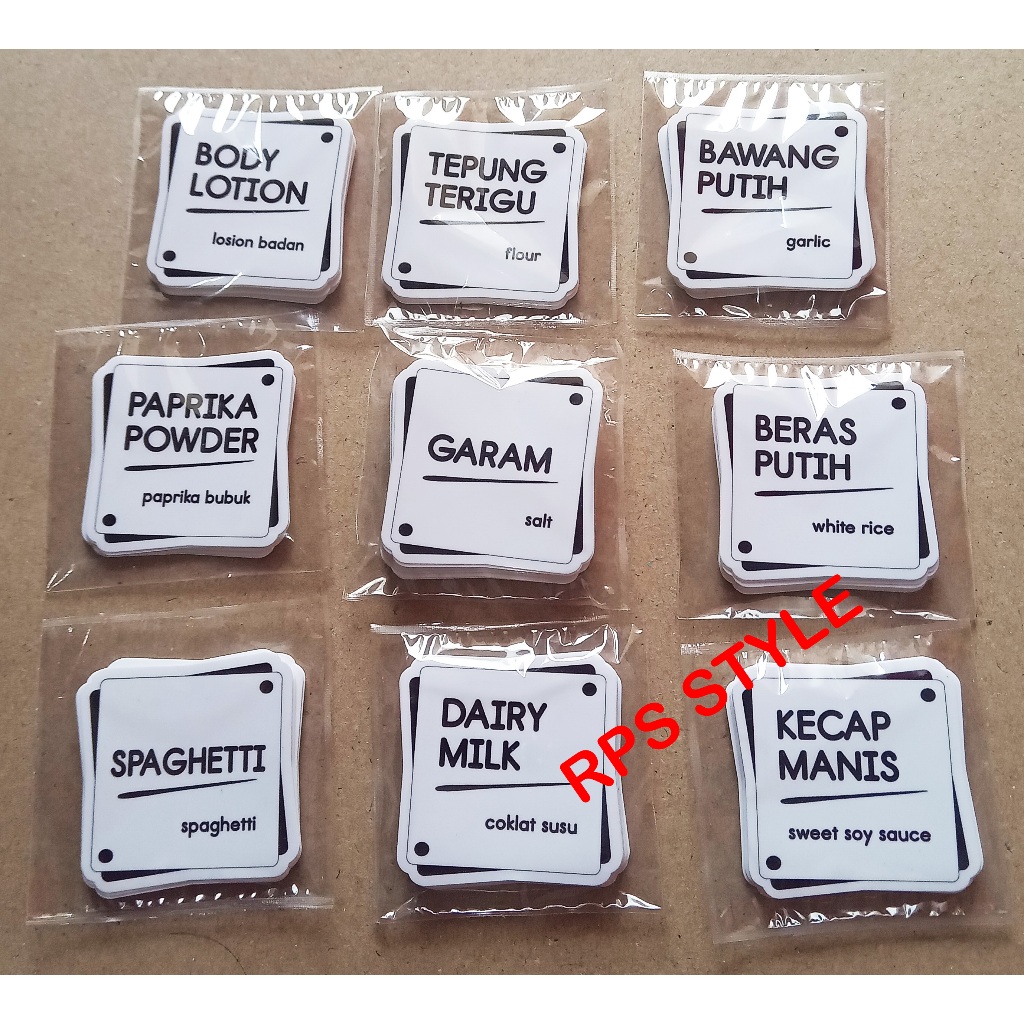 Jual Stiker Label Bumbu Dapur Dan Stiker Label Keperluan Rumah Tangga ...