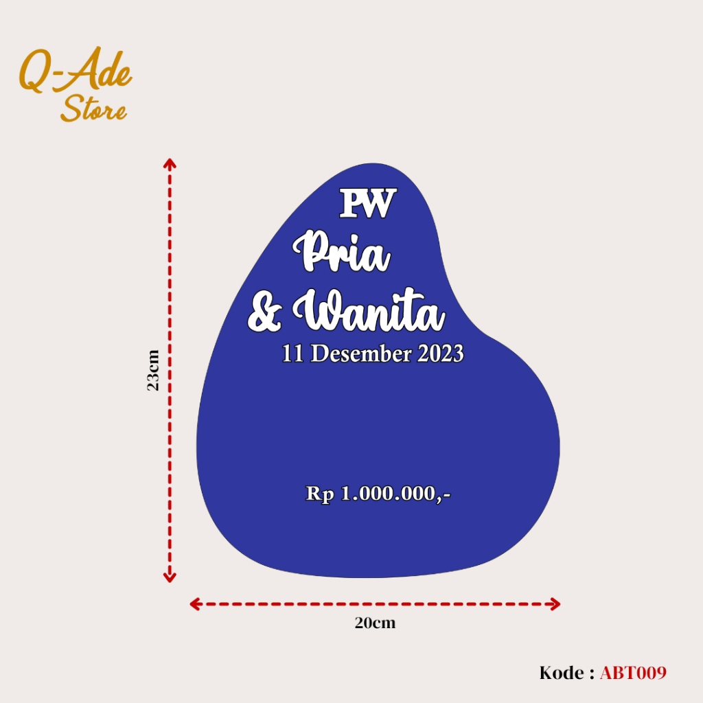 Jual Preset ABT001 - ABT009 | Akrilik Background Polos | Akrilik Background Tanpa Tulisan ...