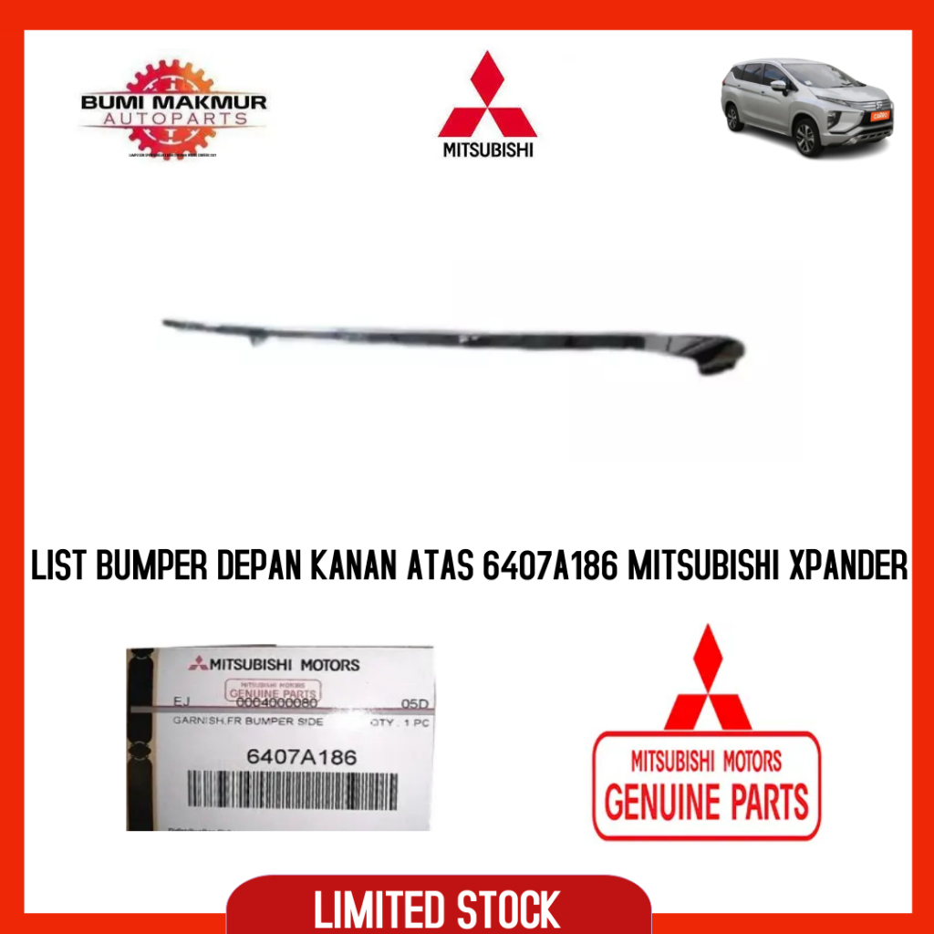 Jual LIST BUMPER DEPAN KANAN ATAS 6407A186 MITSUBISHI XPANDER | Shopee ...