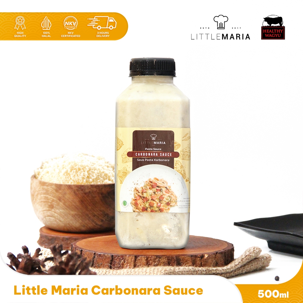 Jual Little Maria Carbonara Sauce Saus Carbonara Halal 500gr Healthy ...