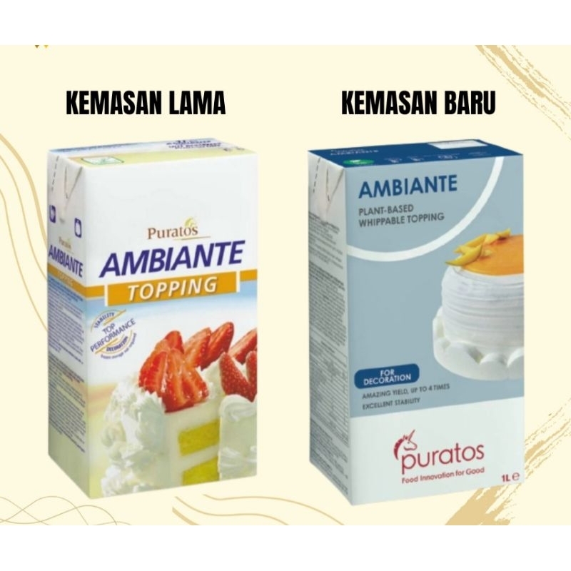 Jual PURATOS AMBIANTE topping wib cream 1 lt | Shopee Indonesia