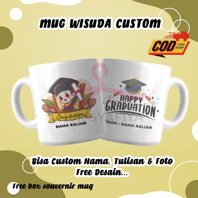 Jual MUG KADO WISUDA // KADO WISUDA ESTETIK BUAT KENANGAN // MUG ...