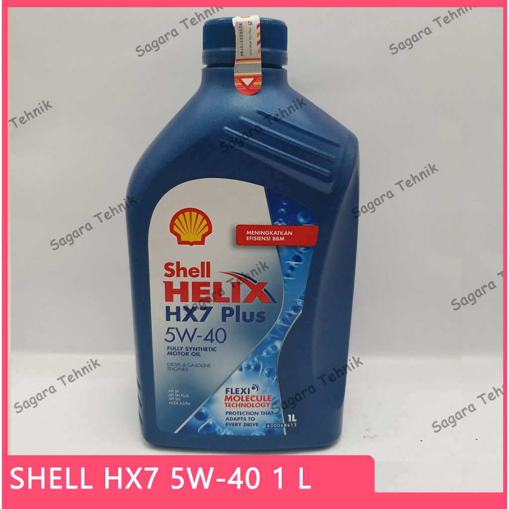 Jual Oli Mobil Shell Helix HX7 Plus SAE 5W-40 5W40 1 L Botol Bensin ...