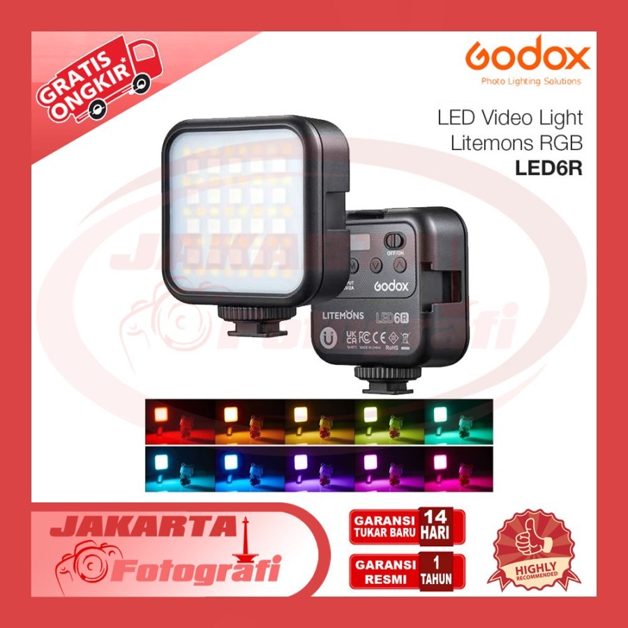 Jual Godox LED6R Litemons RGB Pocket LED Video Light - Godox LED 6R ...