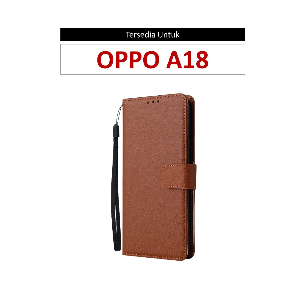 Jual Flip Case OPPO A18 Casing Dompet Kesing Pelindung HP Kulit Premium ...