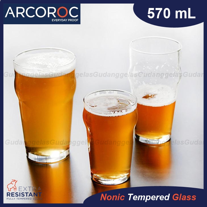 Jual Arcoroc Nonic Beer Glass 570ml/Gelas Pint/Gelas Beer/Gelas Soft ...