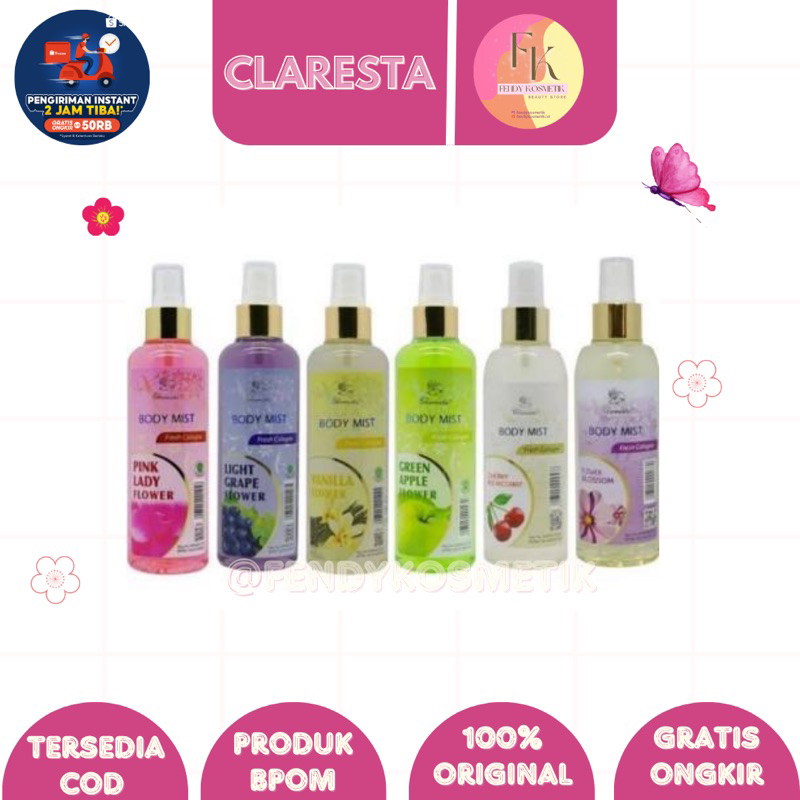 Jual FK - CLARESTA Body Mist 200ML | Shopee Indonesia