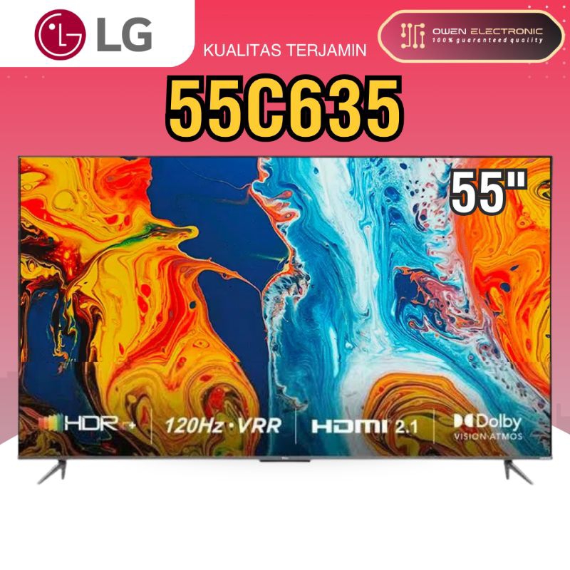 Jual TCL 4K QLED TV 55C635 google TV 55 Inch | Shopee Indonesia