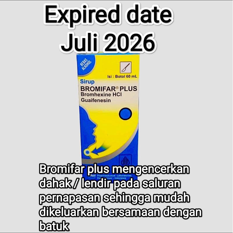 Jual BROMIFAR PLUS SIRUP 60 ML OBAT BATUK BERDAHAK | Shopee Indonesia