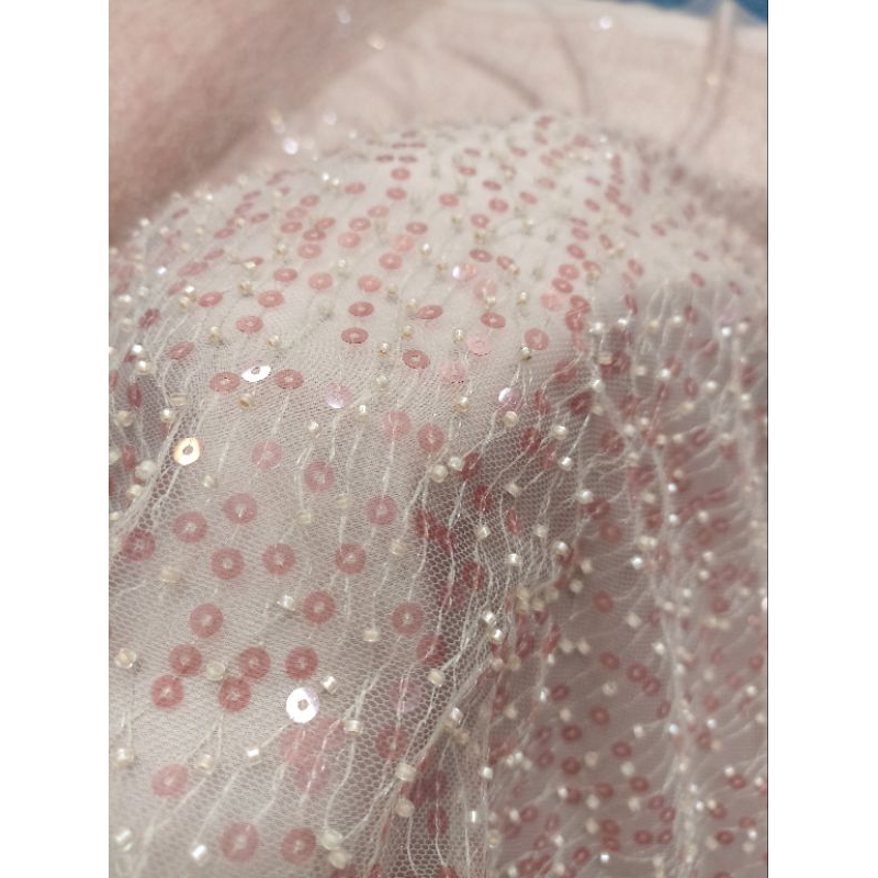 Jual KAIN/BAHAN TILLE FULL PAYET PASIR WITH SIQUIN FULL COLOR | Shopee ...