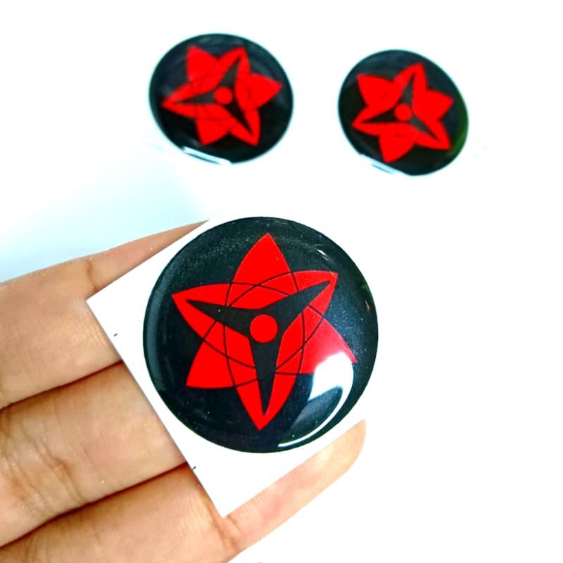 Jual Stiker timbul Mata SASUKE Sharingan Mangekyou Emblem kaliper rem ...