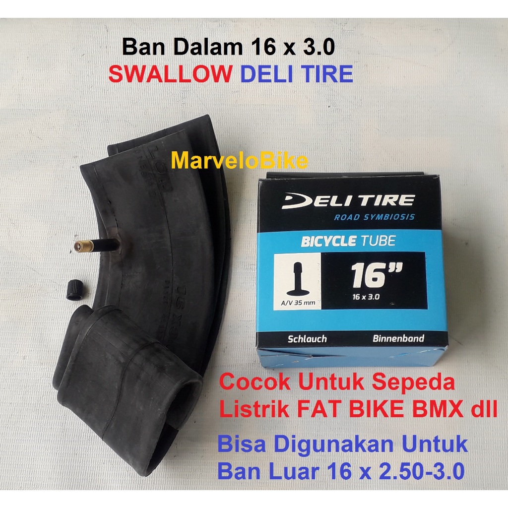 Jual Ban Dalam Sepeda BMX FatBike 16 x 3.0 Swallow AV 35mm | Shopee Indonesia
