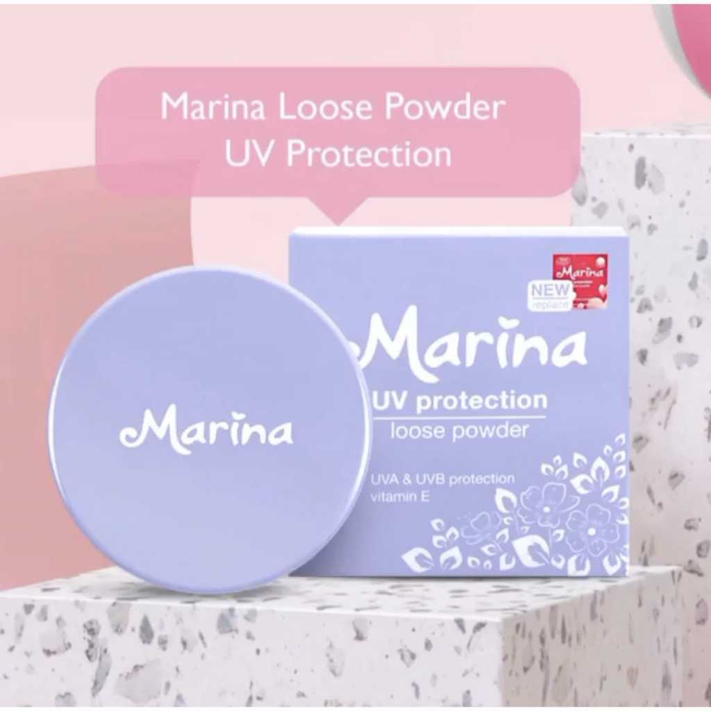 Jual MARINA Loose Powder UV Protection 25 gr - Bedak Tabur | Shopee ...